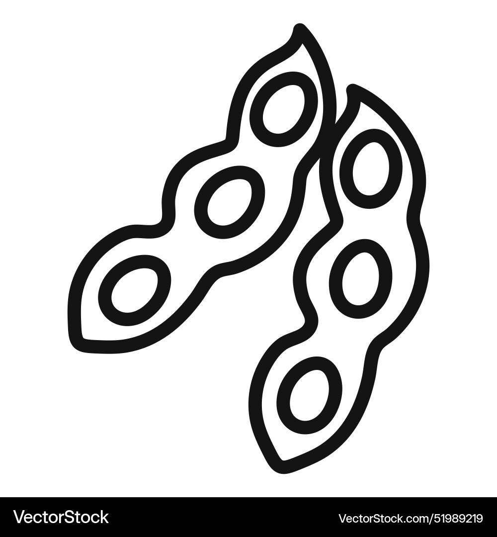 Soybeans icon mark in filled style Royalty Free Vector Image