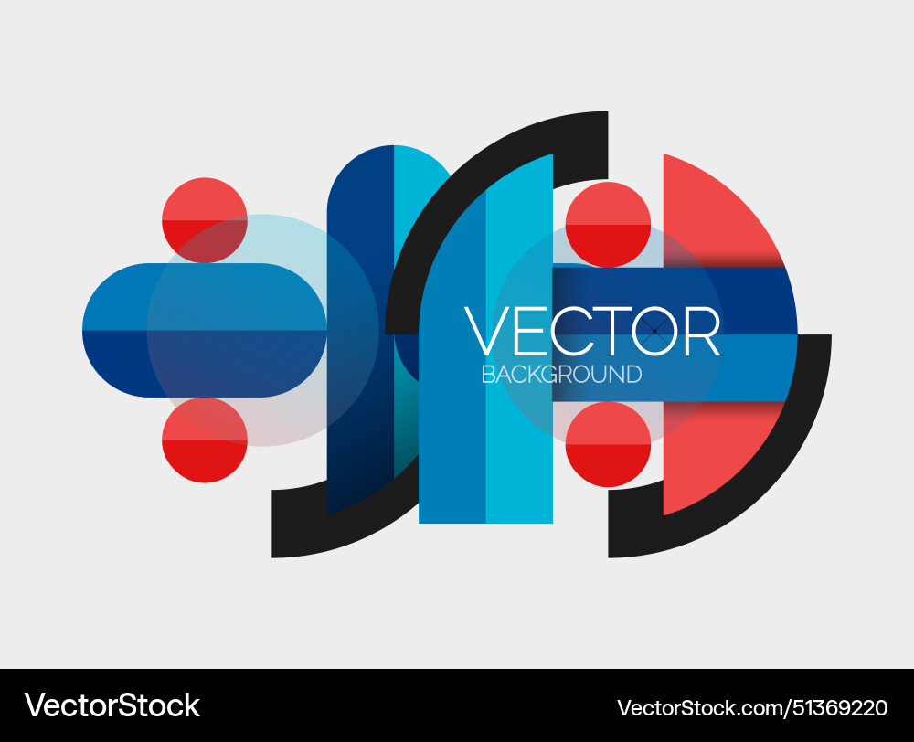 Abstract background geometric minimal round Vector Image