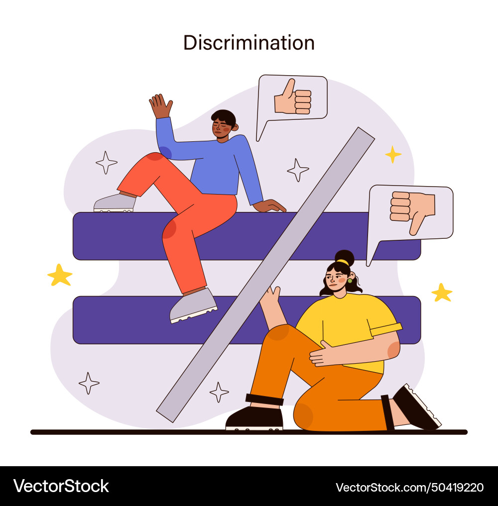 Discrimination concept showcasing Royalty Free Vector Image