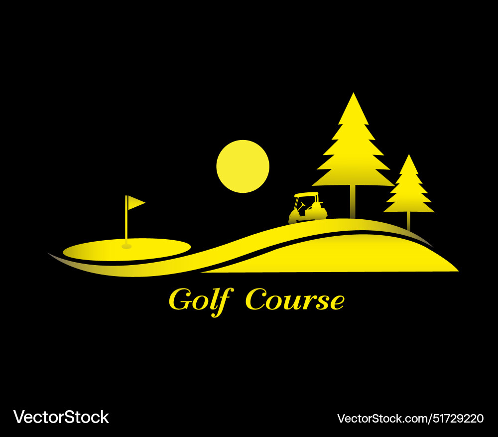 Golf course symbol Royalty Free Vector Image - VectorStock