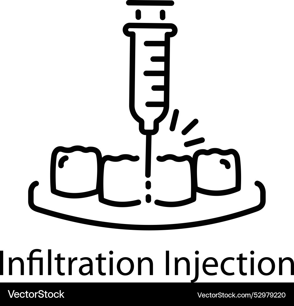 Infiltration injection Royalty Free Vector Image