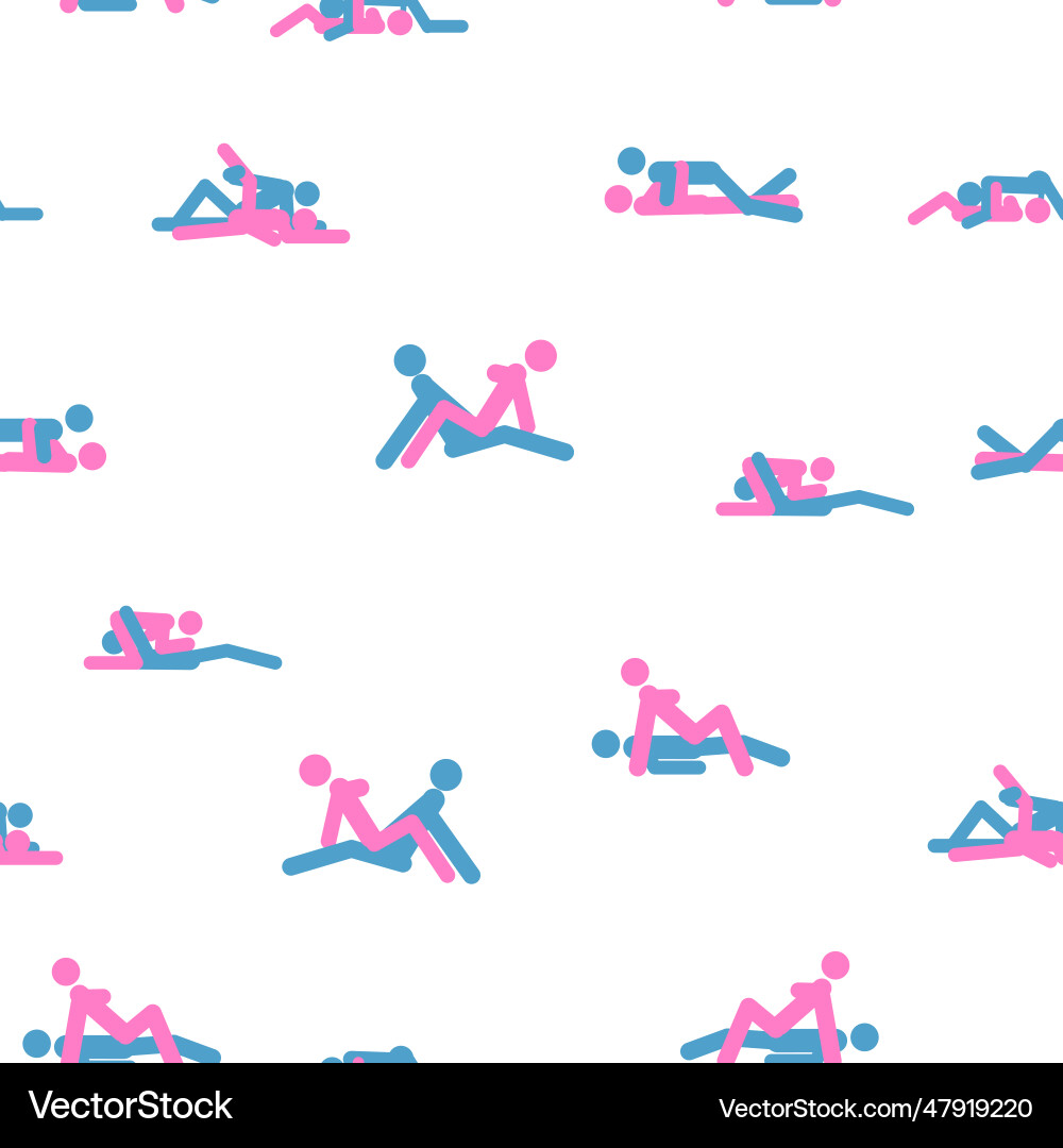 Kama Sutra Intimate Poses Pattern Royalty Free Vector Image