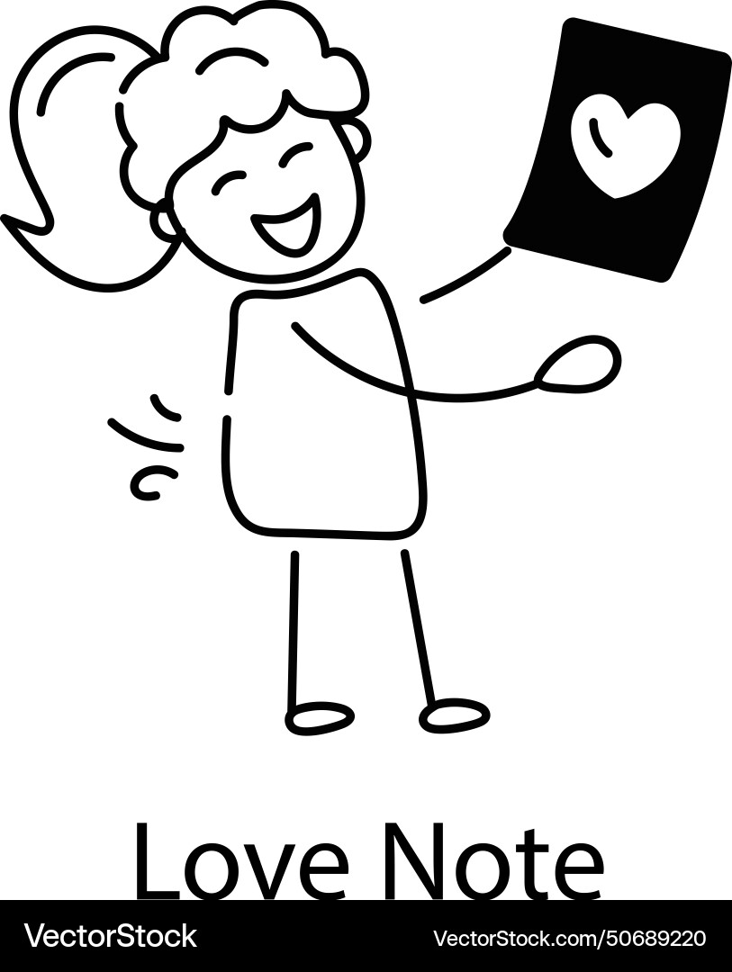 Love note Royalty Free Vector Image - VectorStock