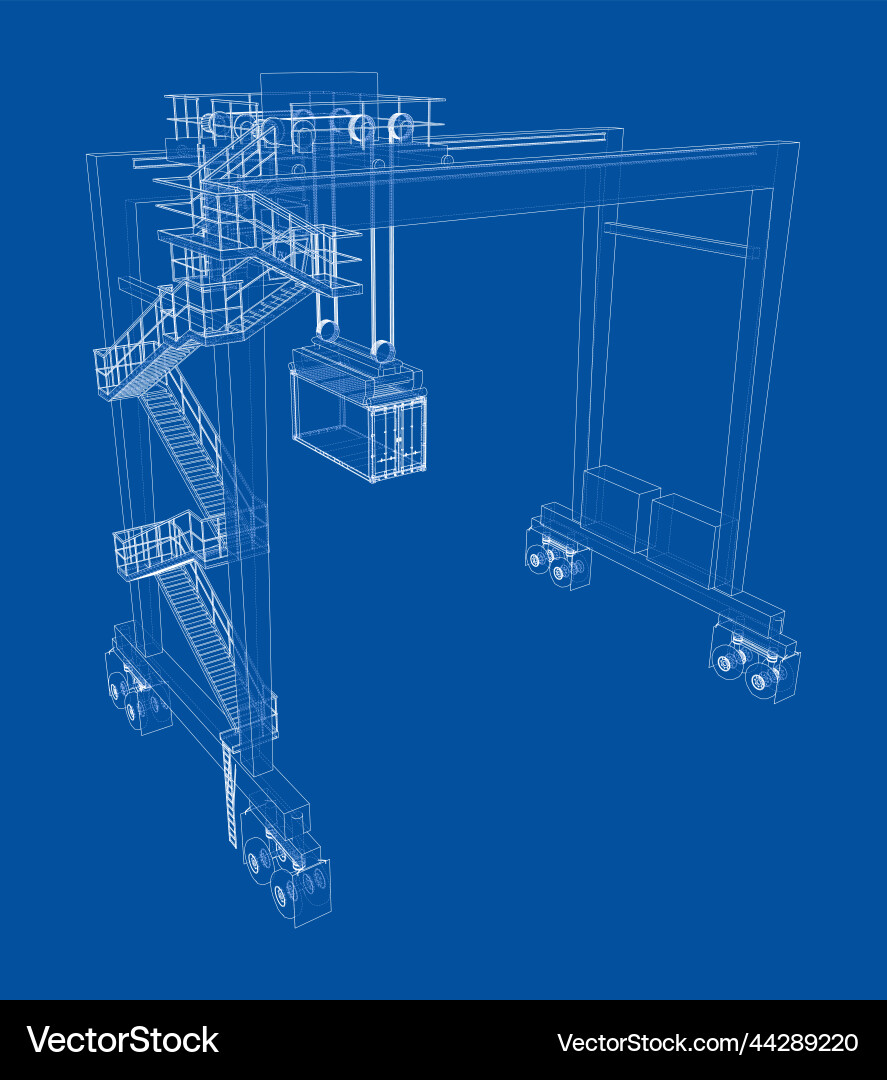 Port cargo crane Royalty Free Vector Image - VectorStock