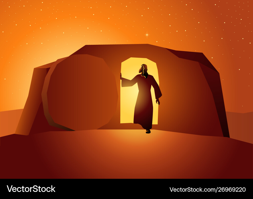 Resurrection of Jesus Christ Royalty Free Vector Image