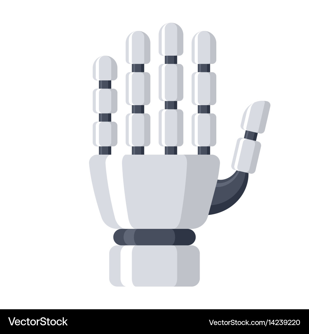 Robotic mechanical arm Royalty Free Vector Image