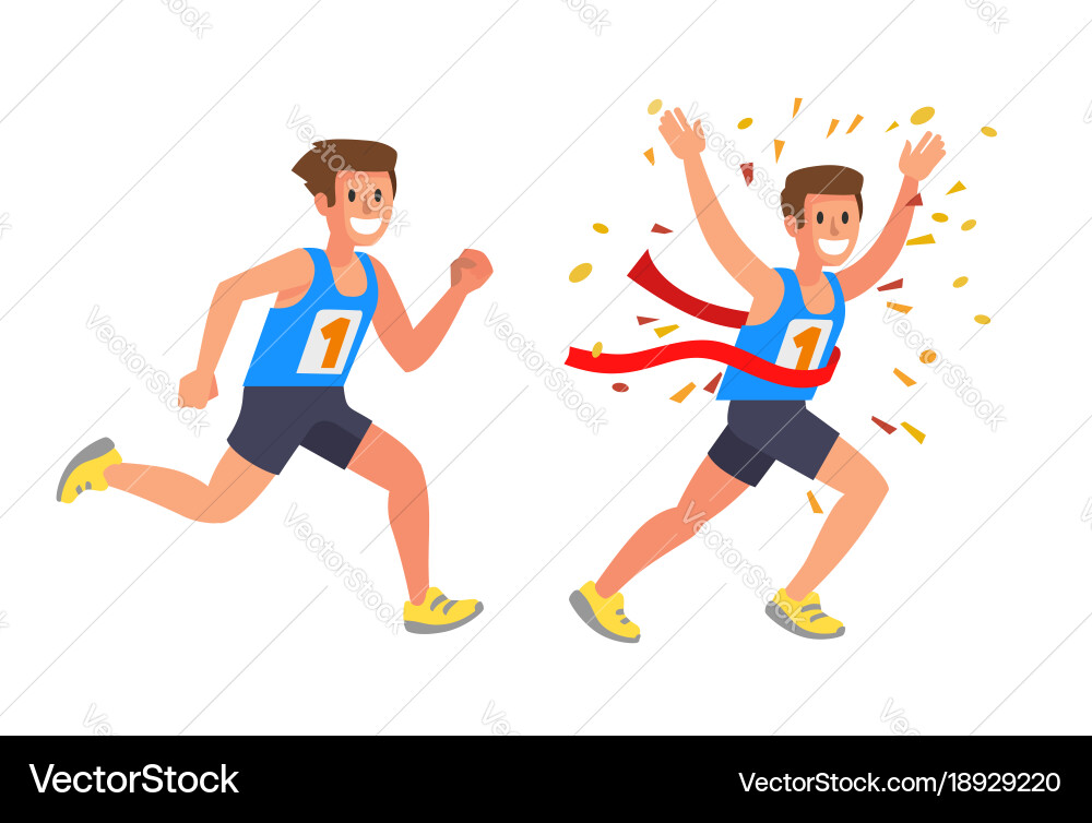 Running athlete sprinter man Royalty Free Vector Image
