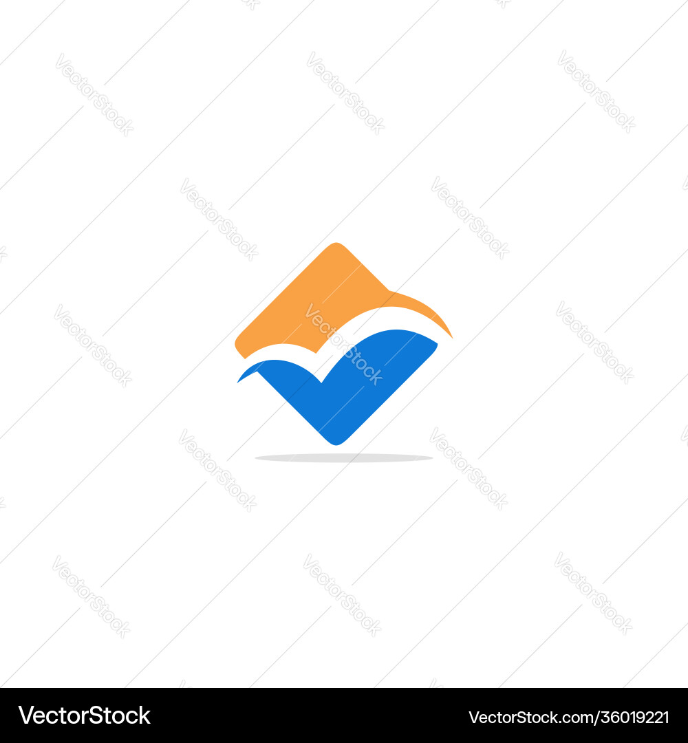 Abstract square bird logo Royalty Free Vector Image