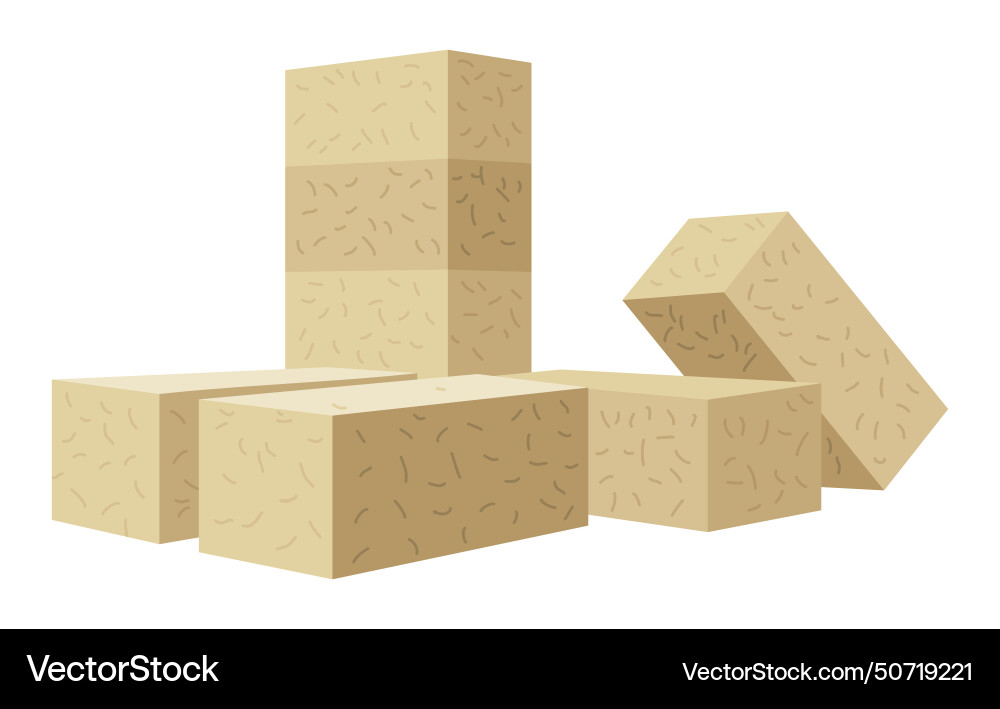 Building material red brick cartoon supplies Vector Image