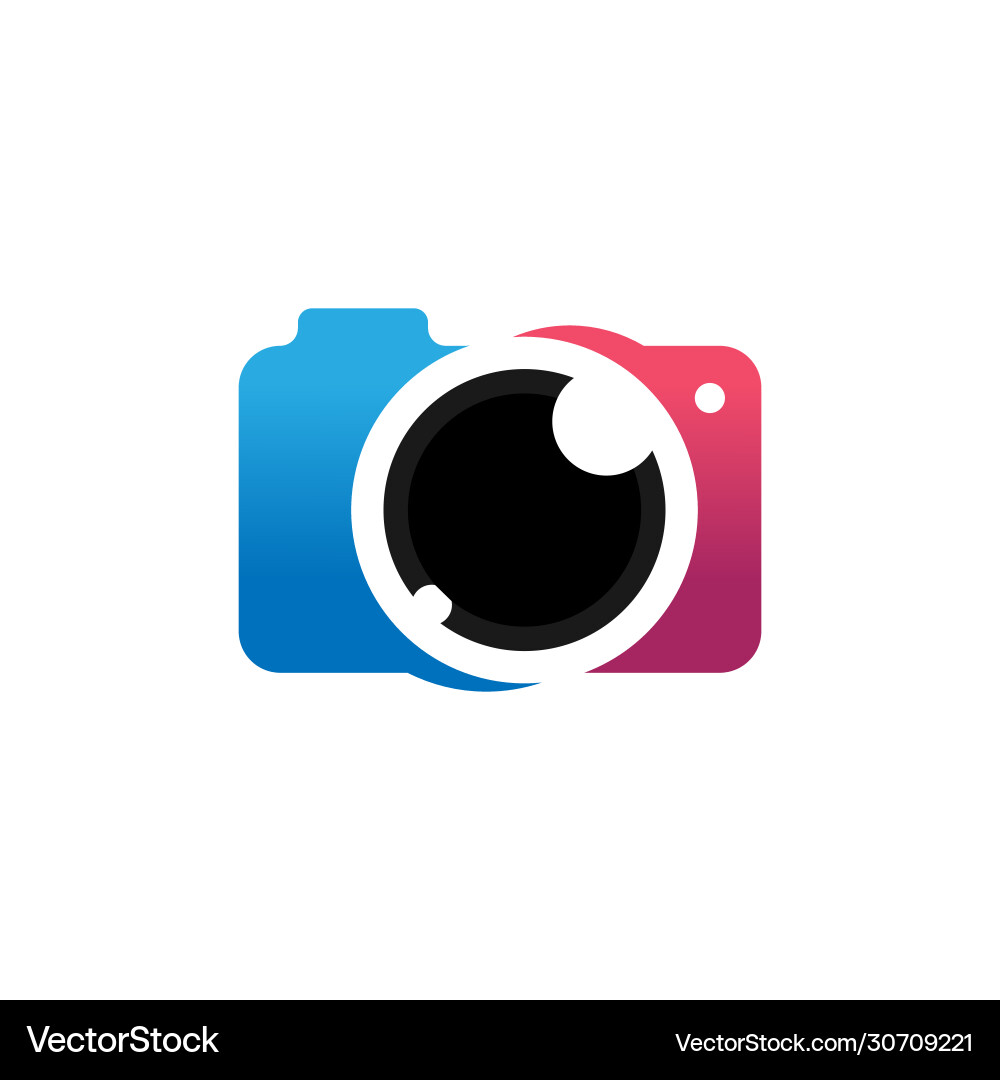 Camera logo icon photo design Royalty Free Vector Image