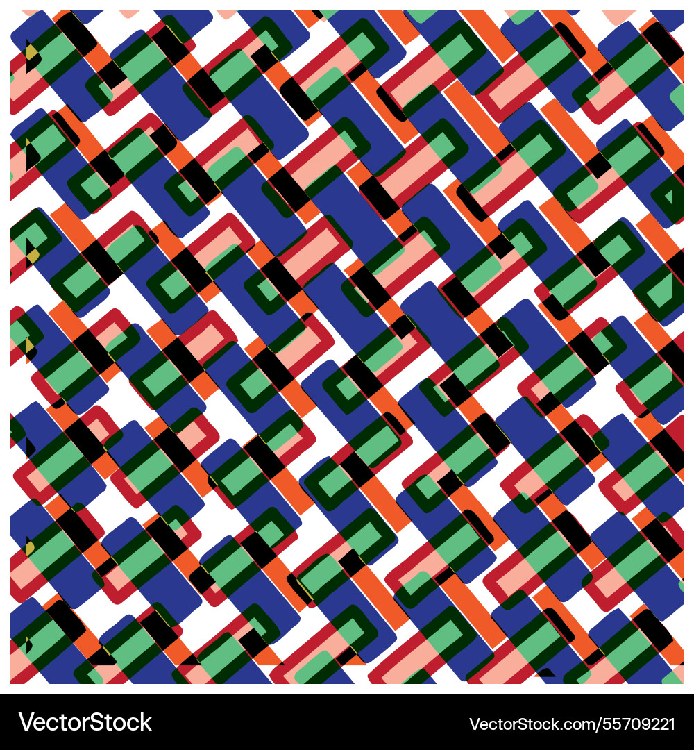 Geometric diagonal line and square print pattern Vector Image