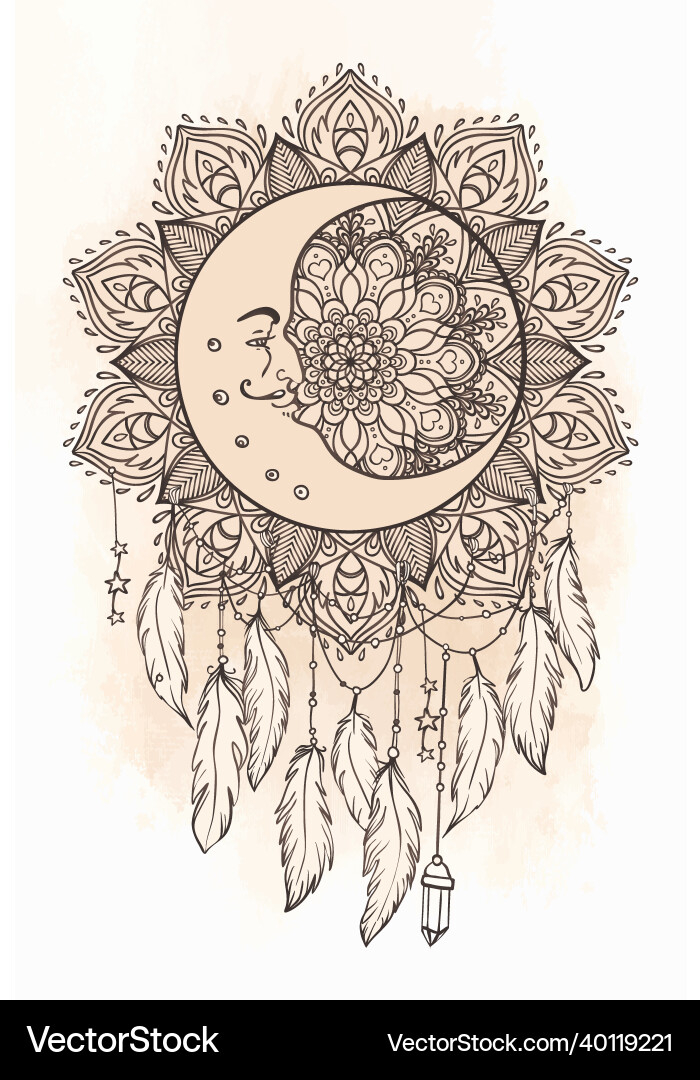 Hand drawn native american indian talisman Vector Image