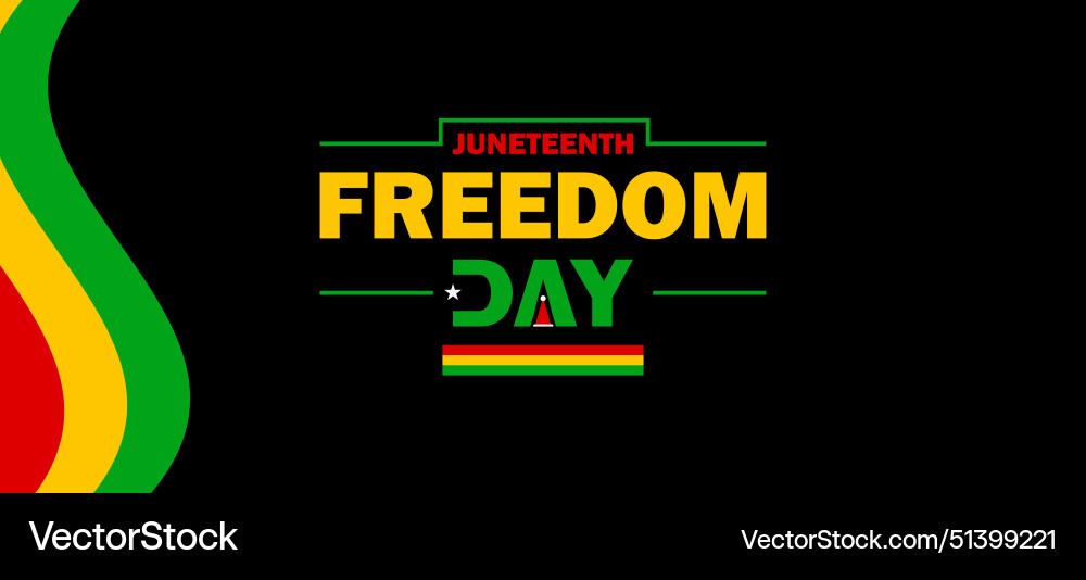 Juneteenth freedom day design for equality Vector Image