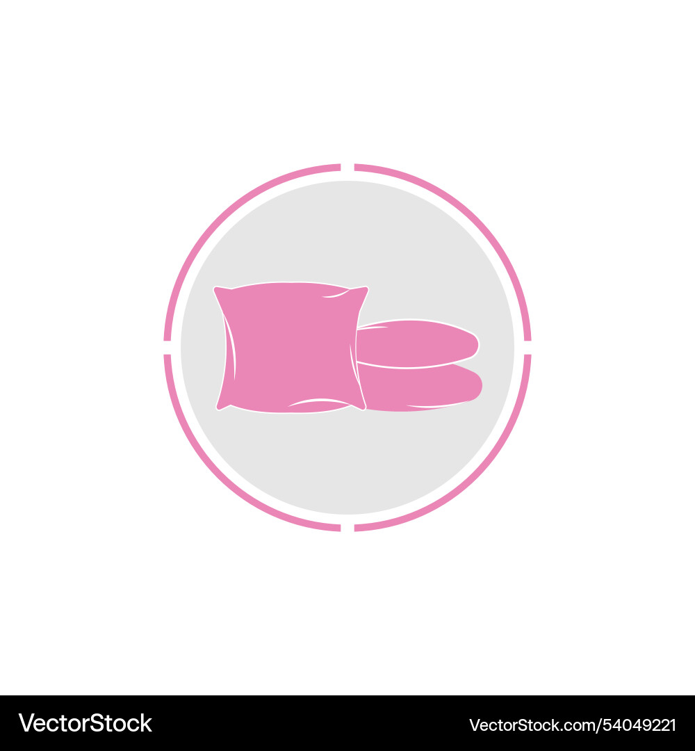 Pillow logo icon template Royalty Free Vector Image