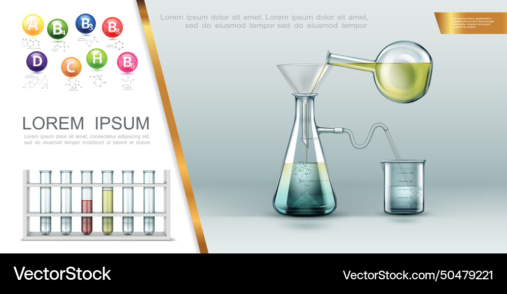 Realistic laboratory concept Royalty Free Vector Image