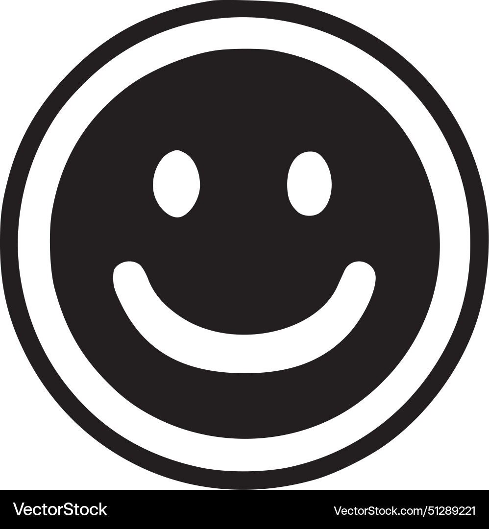 Smiley face - minimalist and simple silhouette Vector Image