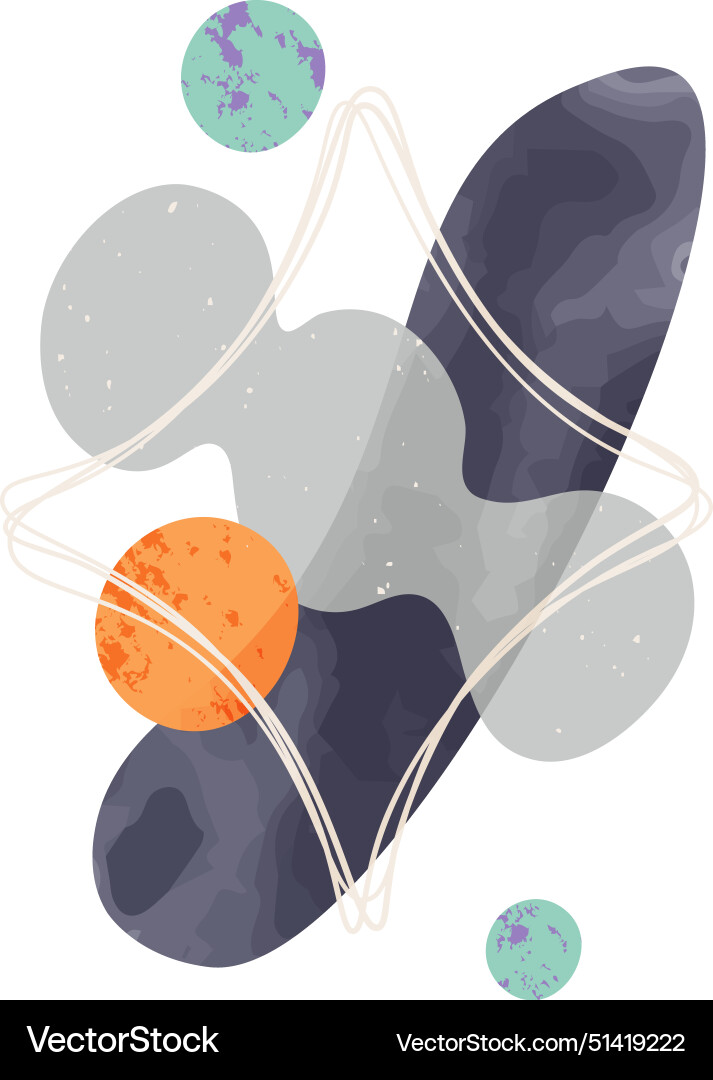 Abstract shapes modern art composition Royalty Free Vector