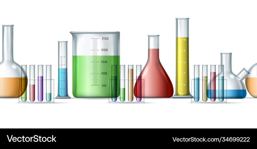 Chemical research backdrop pattern Royalty Free Vector Image