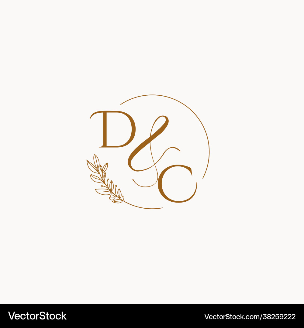 Dc initial wedding monogram logo Royalty Free Vector Image Dc initial wedding monogram logo Royalty Free Vector Image