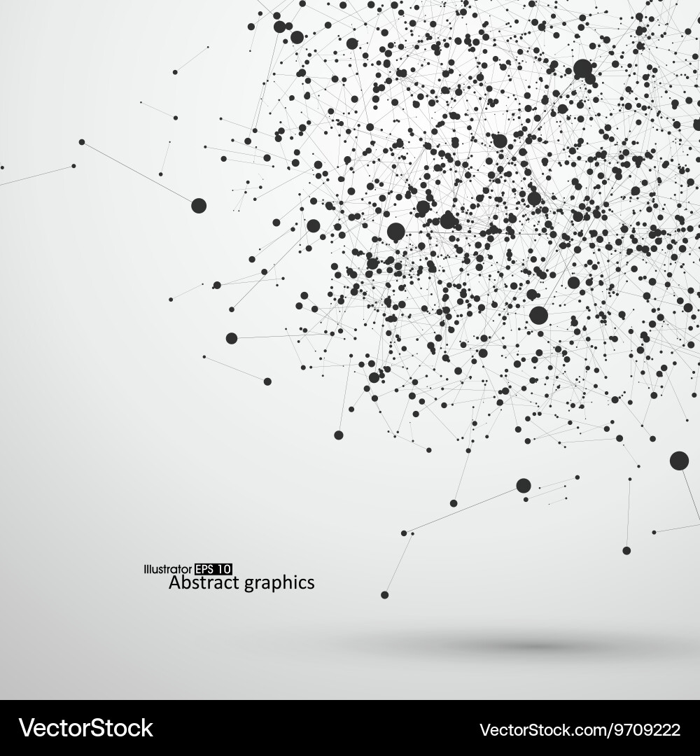 Dot and line consisting of abstract graphics Vector Image