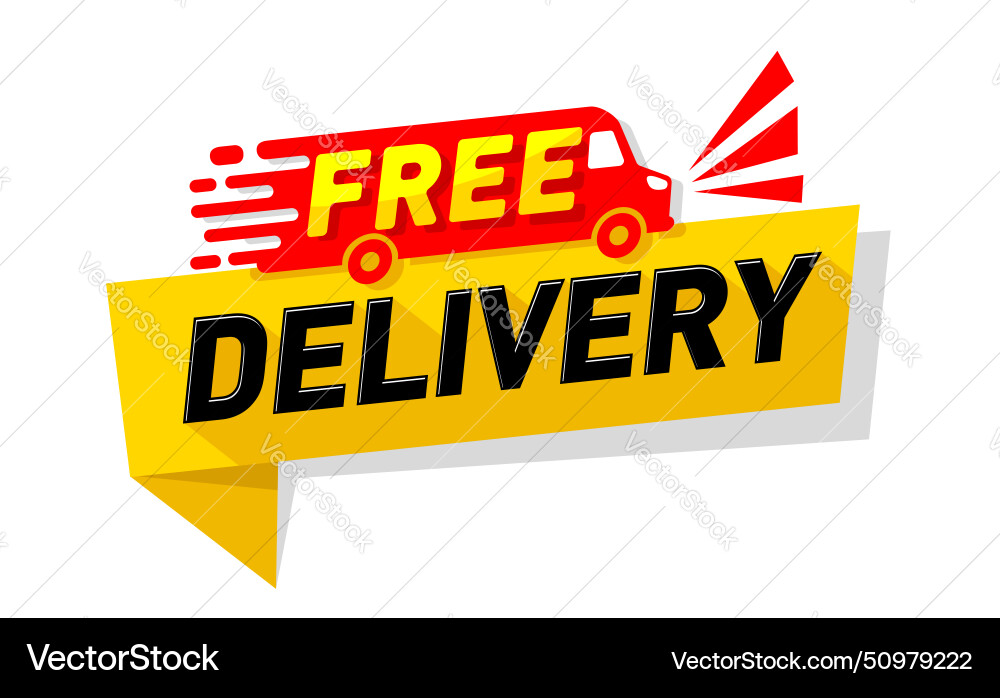 Free delivery shipping label Royalty Free Vector Image