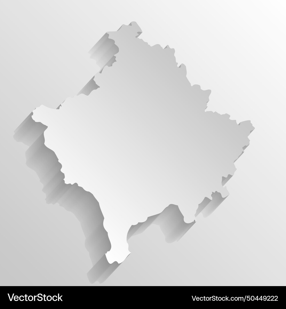 Kosovo country map silhouette Royalty Free Vector Image