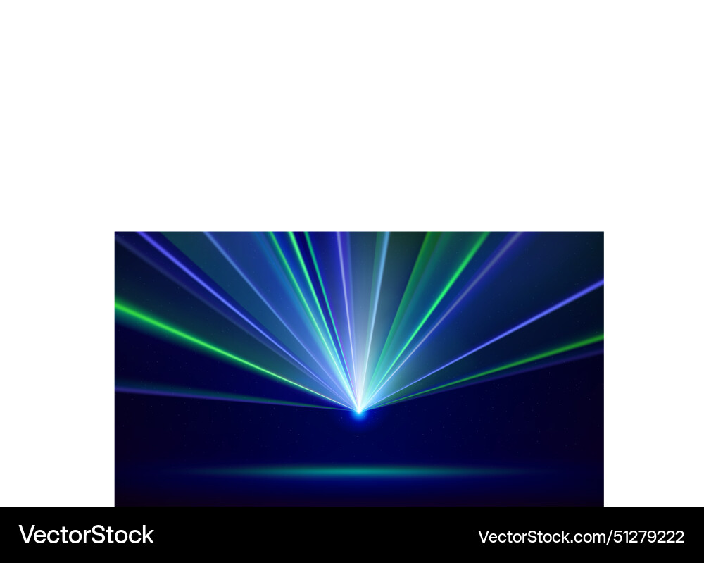 Laser light show bright led beams strobe Vector Image
