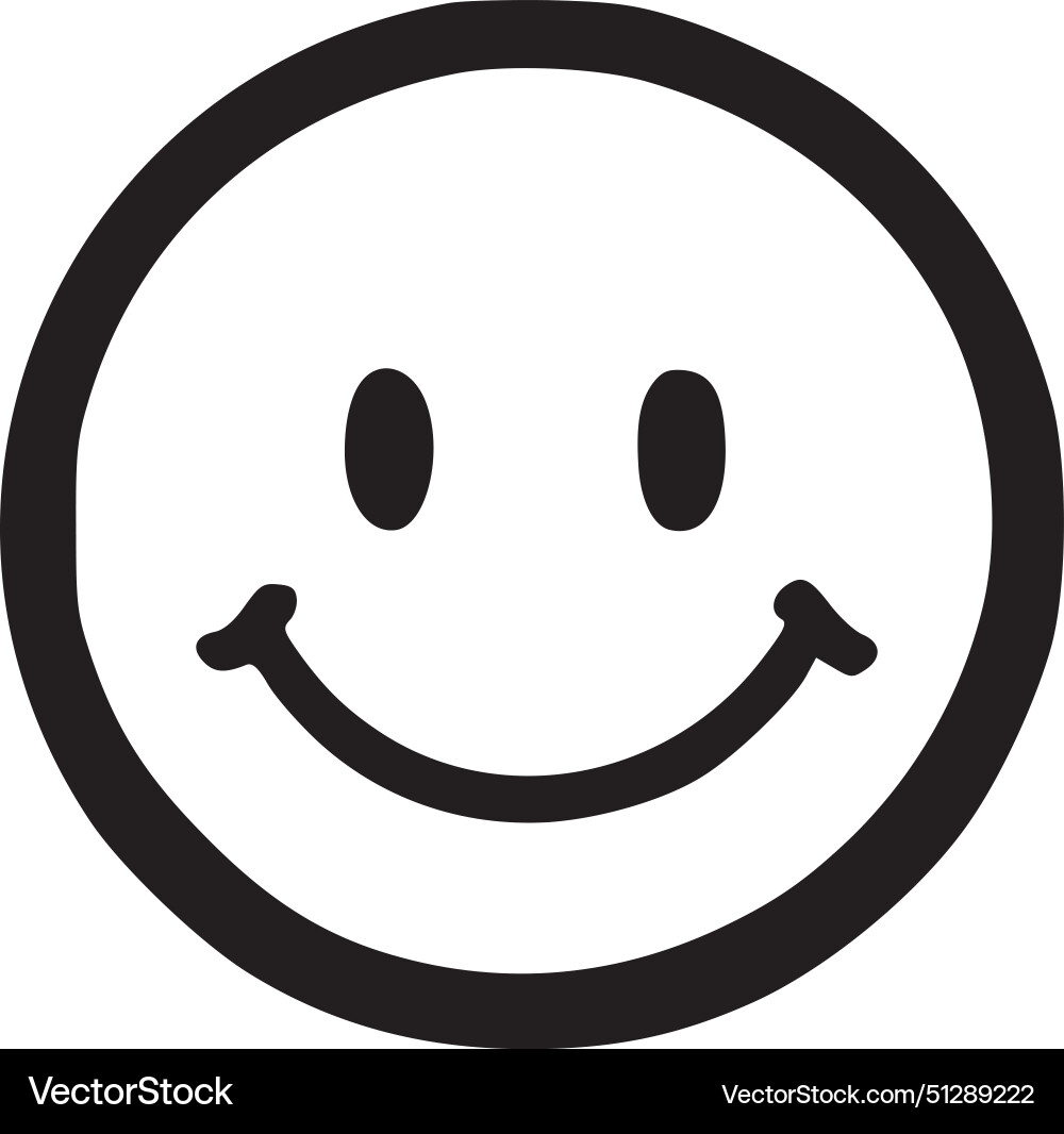 Smiley face - minimalist and simple silhouette Vector Image