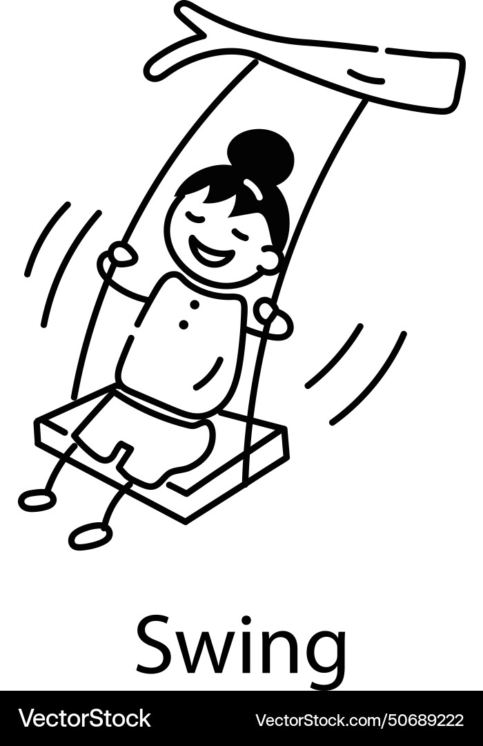 Swing Royalty Free Vector Image - VectorStock