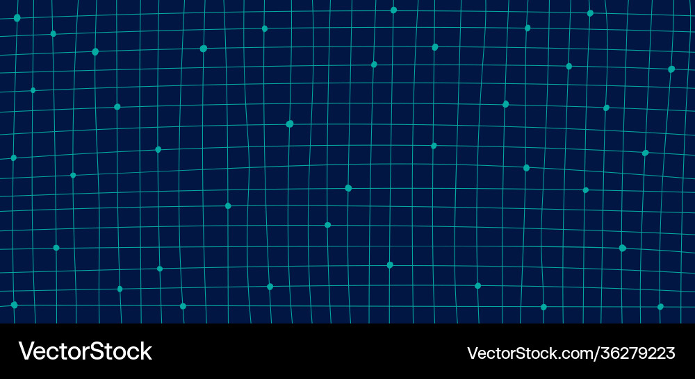 Abstract minimal blue line drawing square Vector Image