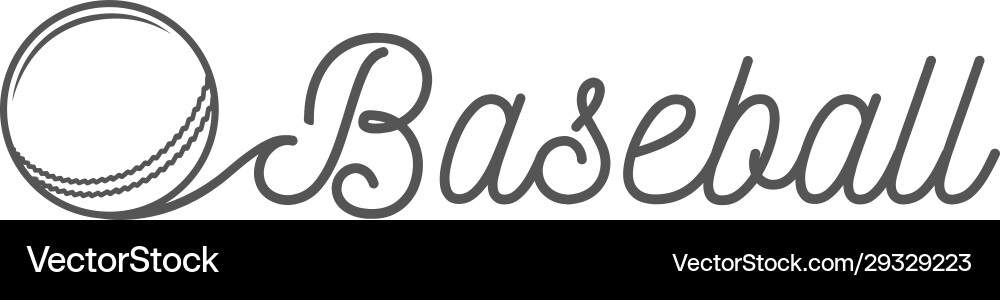 Baseball lettering Royalty Free Vector Image - VectorStock