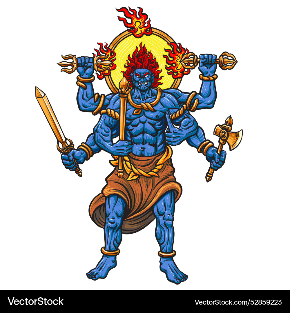 Daigensui myoo 3 Royalty Free Vector Image - VectorStock