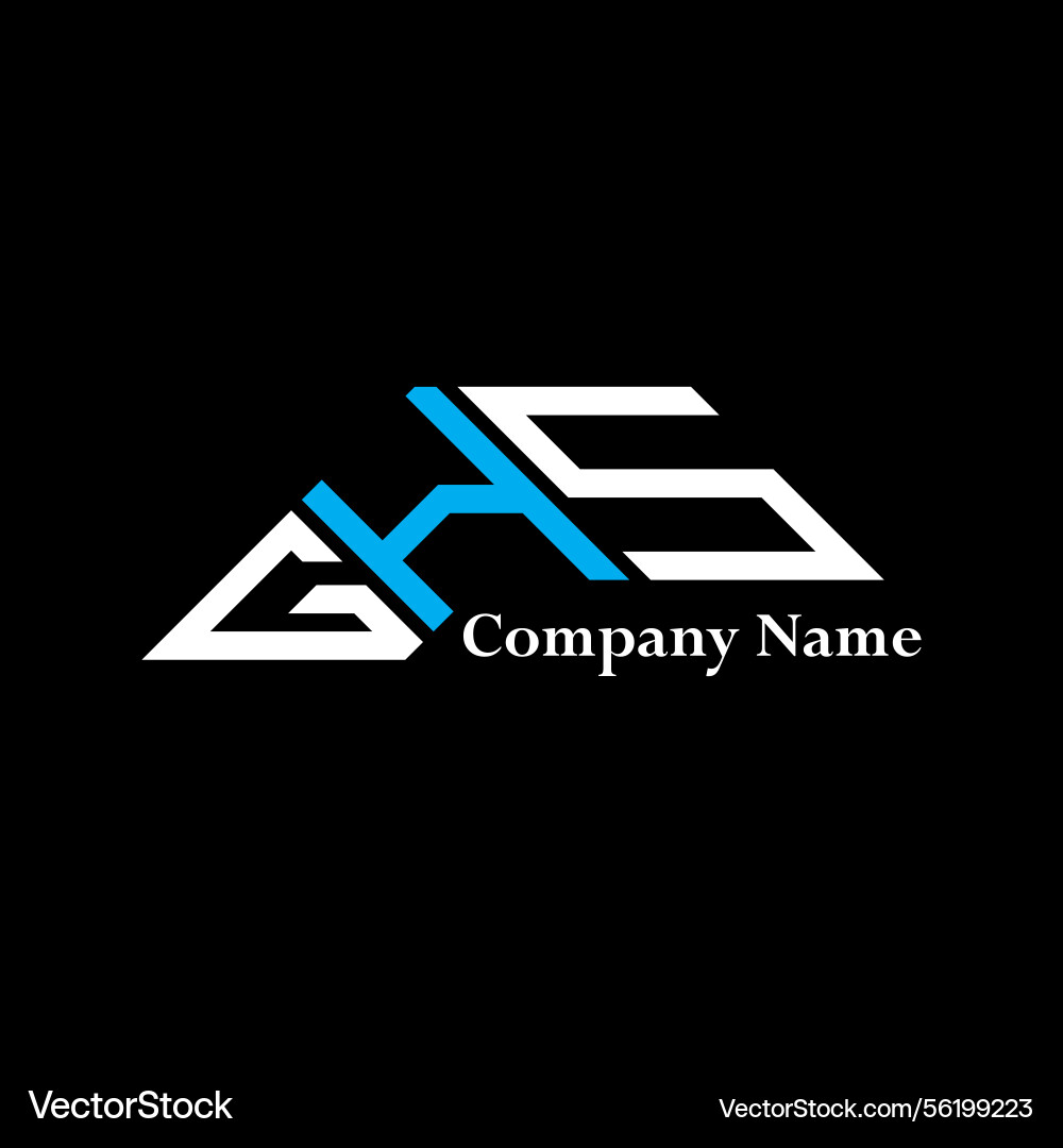 Ghs logo design simple and modern Royalty Free Vector Image