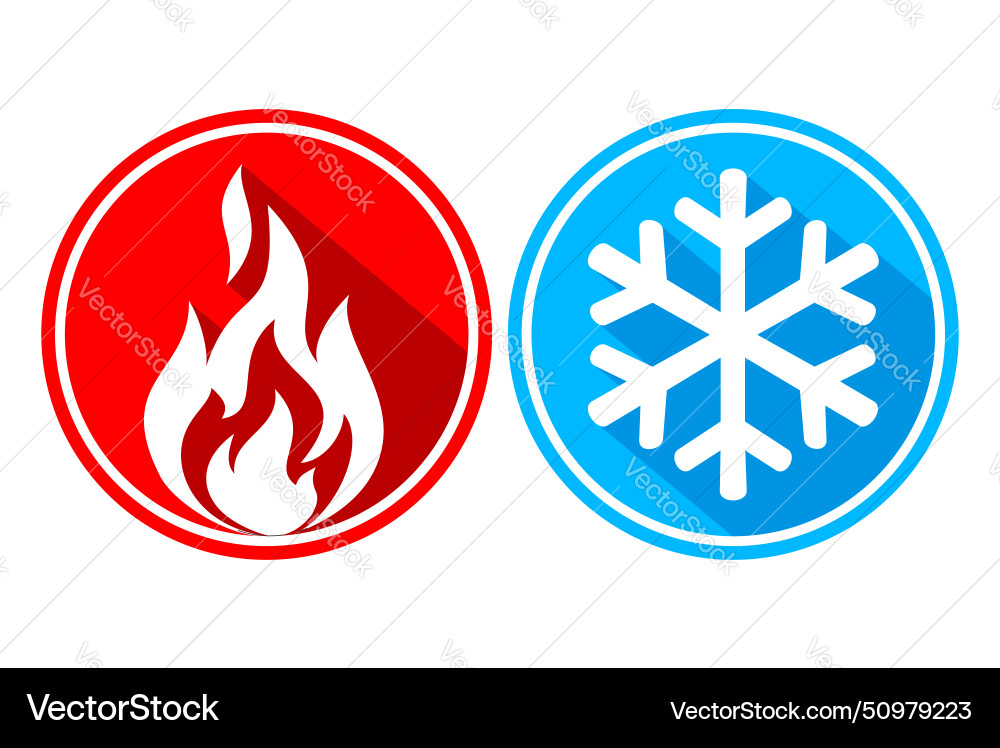 Hot and cold icon Royalty Free Vector Image - VectorStock