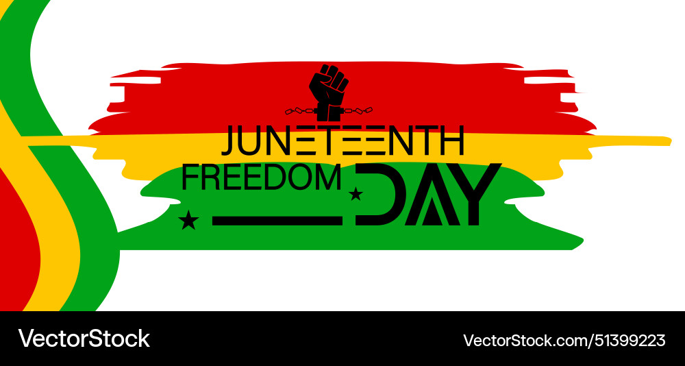 Juneteenth inspired stylish celebration design Vector Image