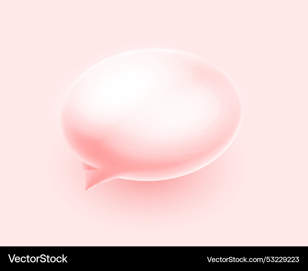 Modern web chat box symbol template in 3d style Vector Image