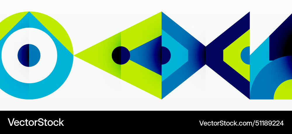 A creative arts logo with electric blue triangles Vector Image