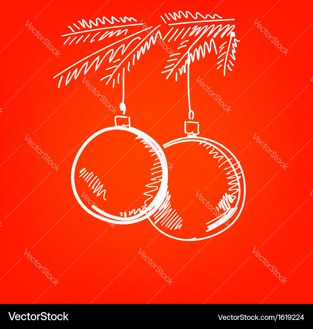 Christmas hand drawn Royalty Free Vector Image