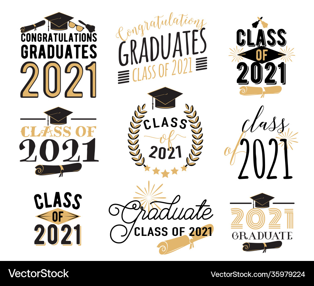 Congratulation graduation wishes overlays Vector Image