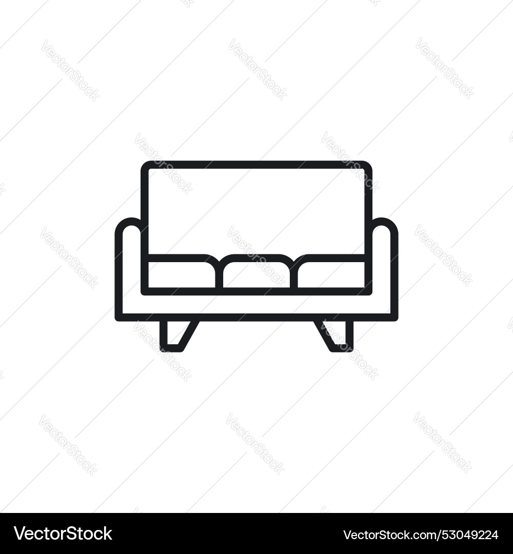 Couch icon isolated on white background Royalty Free Vector