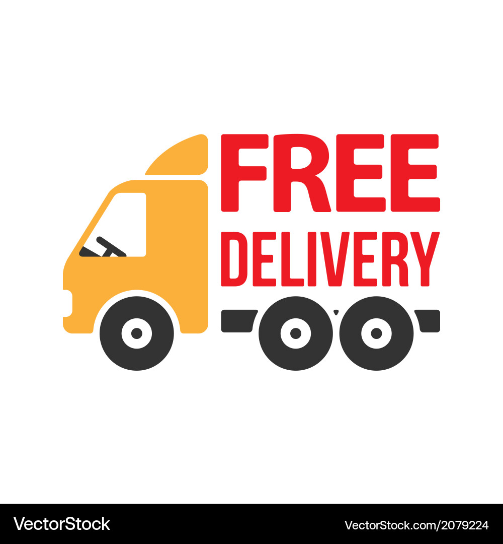 Free delivery icon flat style Royalty Free Vector Image