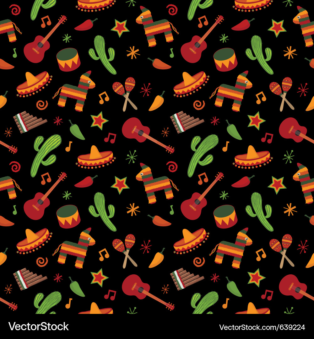 Mexican pattern Royalty Free Vector Image - VectorStock