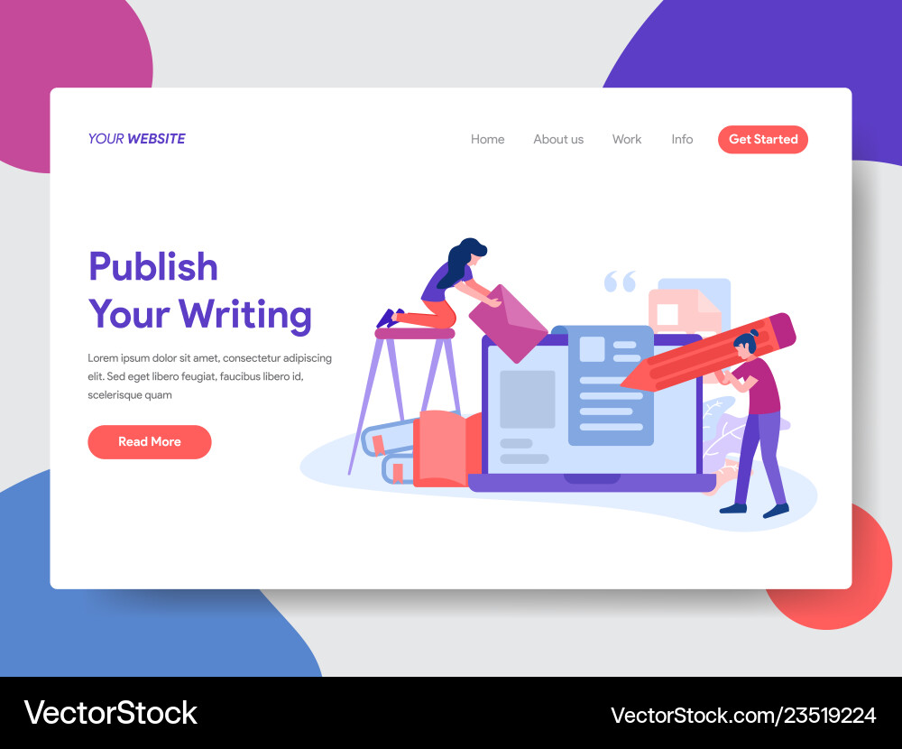 Online articles publishing Royalty Free Vector Image