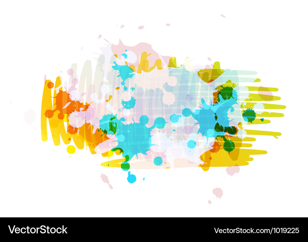Banner background design with ink splatter Vector Image