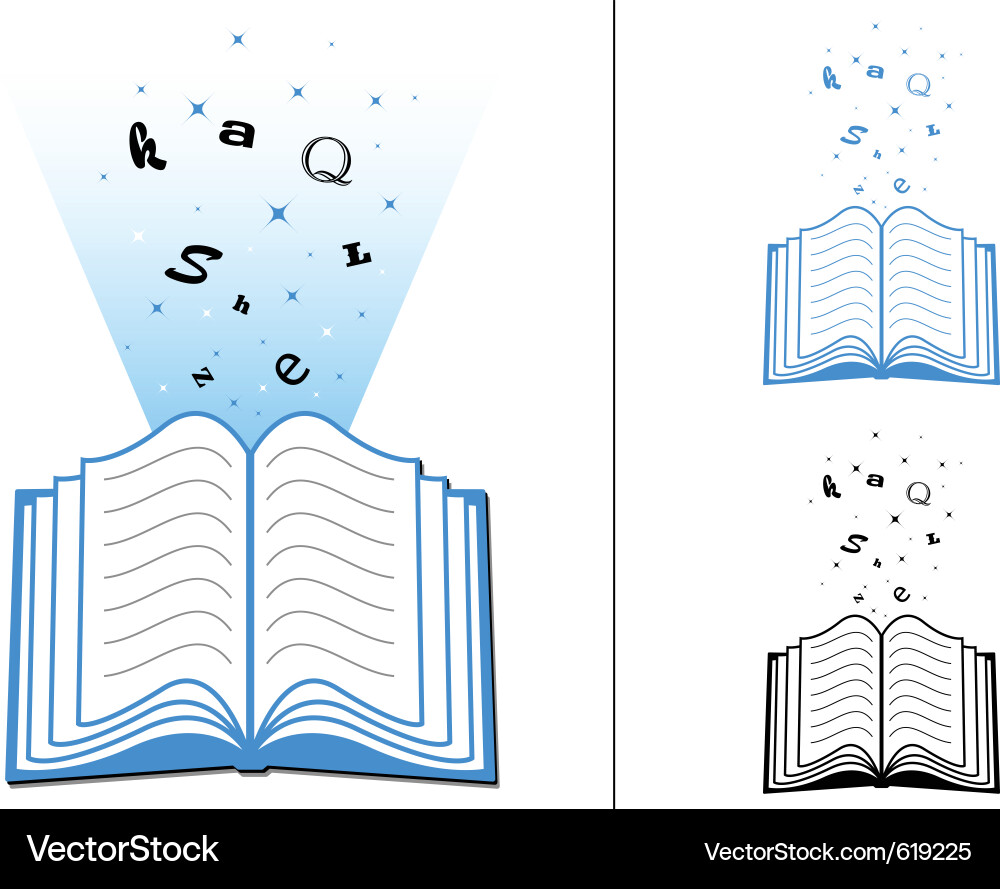 Book of learning Royalty Free Vector Image - VectorStock
