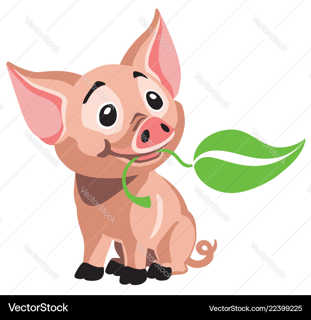 Cartoon piglet Royalty Free Vector Image - VectorStock
