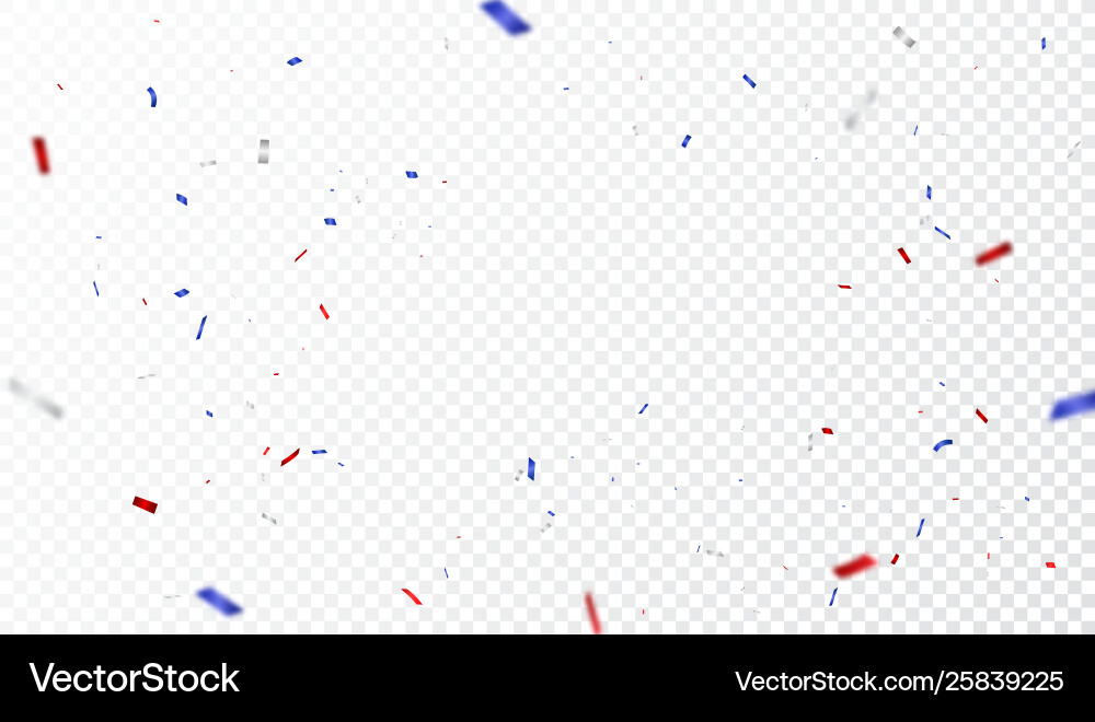 Colorful confetti on transparent background Vector Image