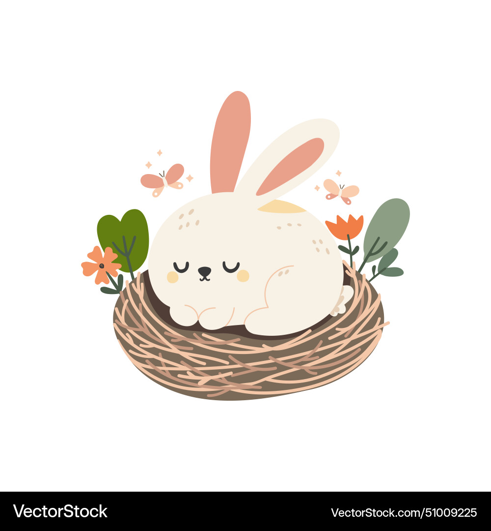 Cute bunny Royalty Free Vector Image - VectorStock