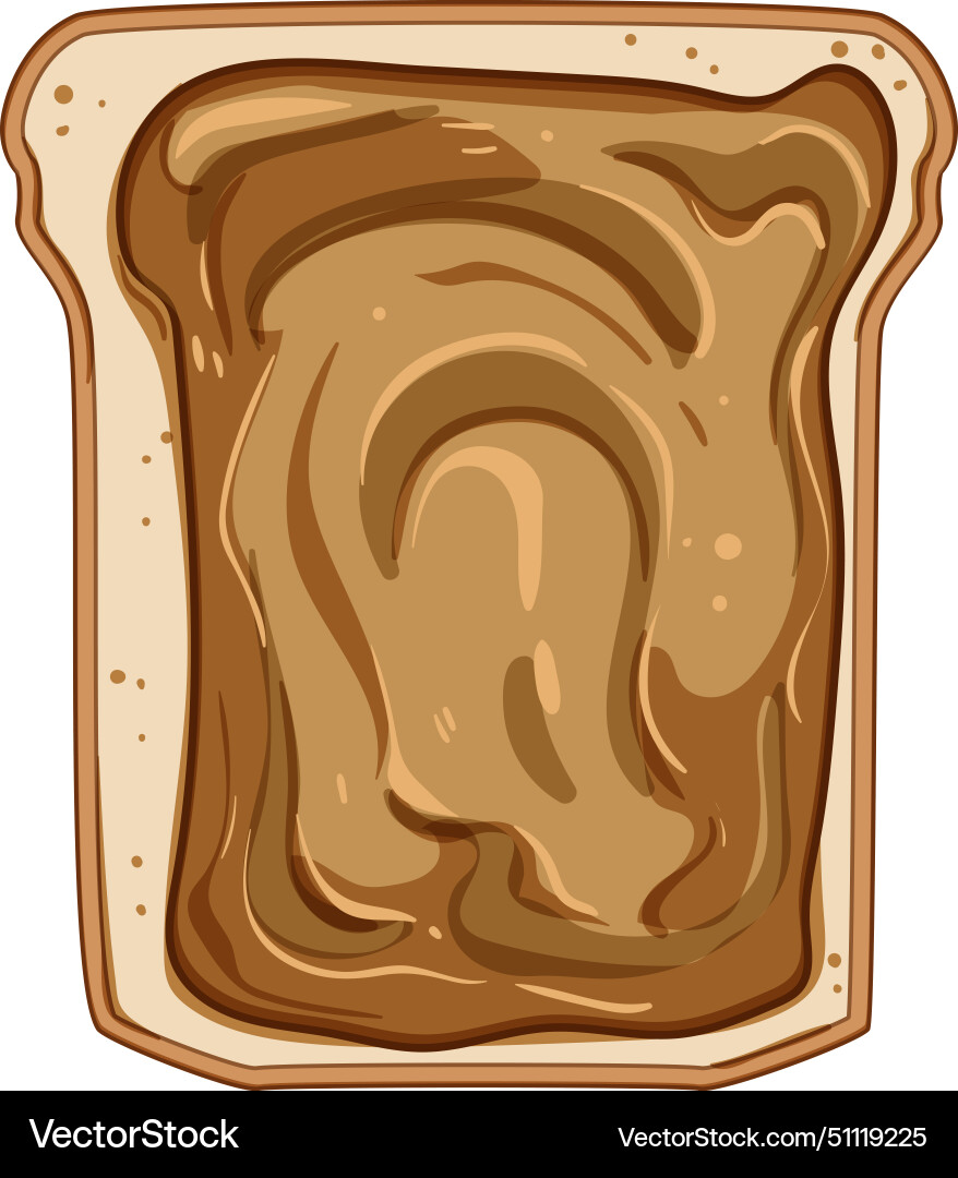 Delicious toast jam cartoon Royalty Free Vector Image