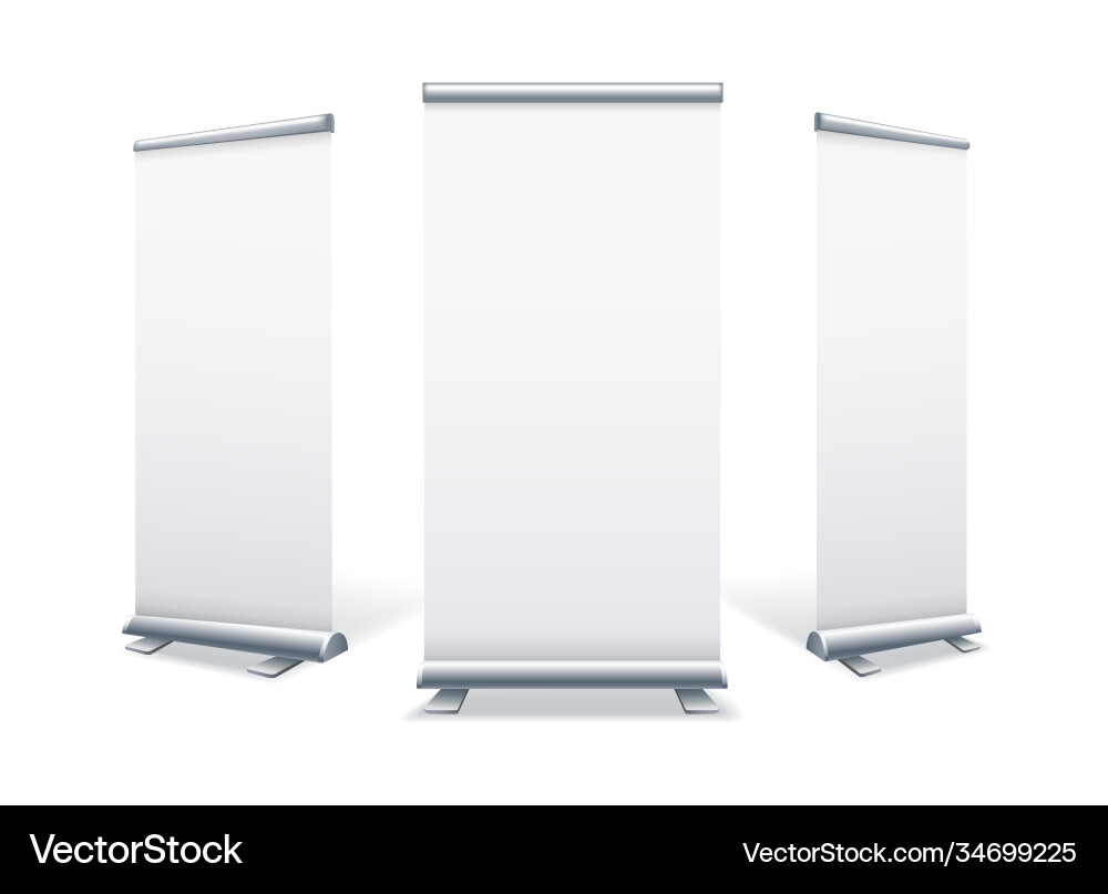 Empty pull ups banners Royalty Free Vector Image